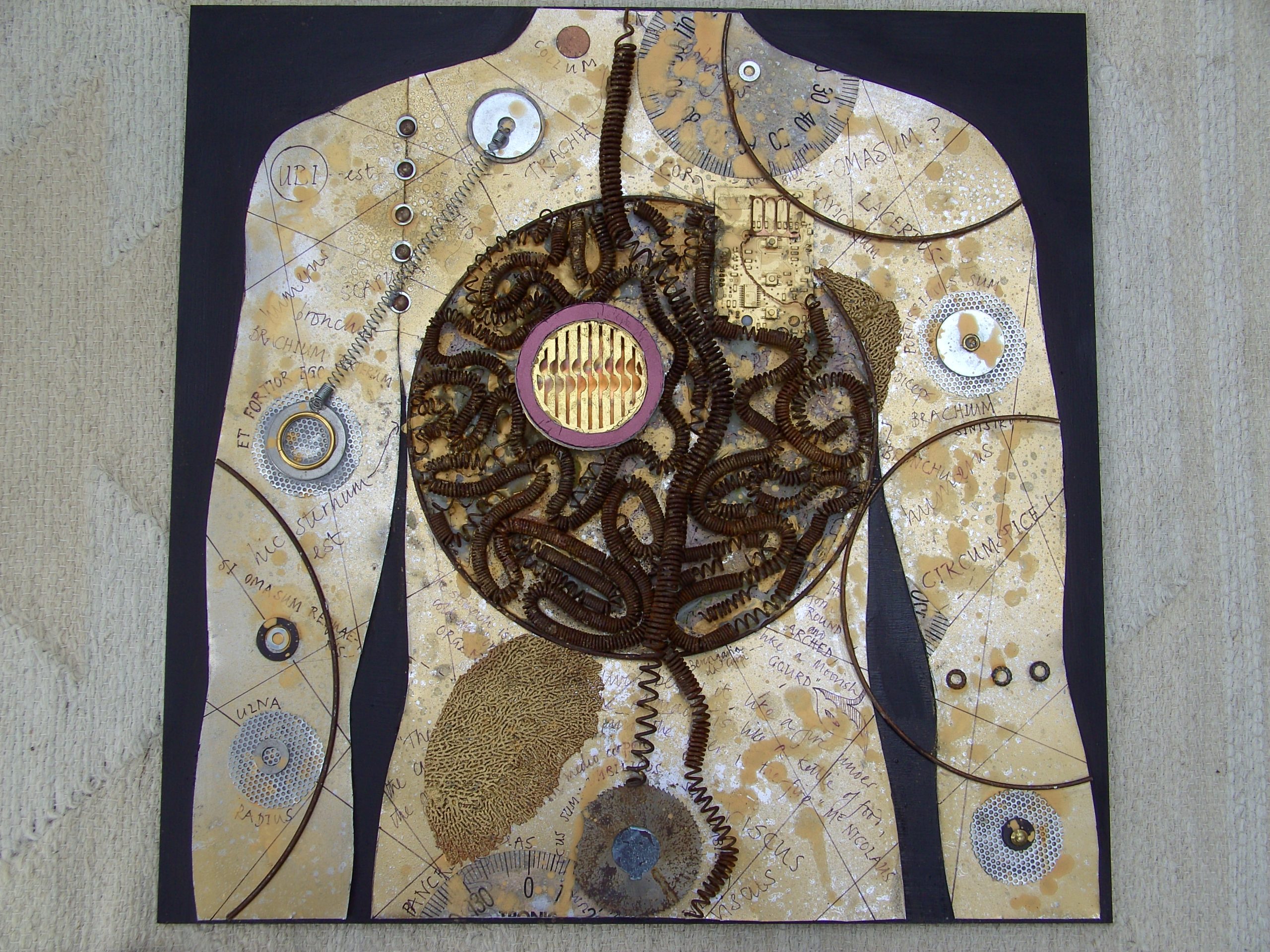 Exquisite corpse torso - Jill Tattersall Mixed Media Art